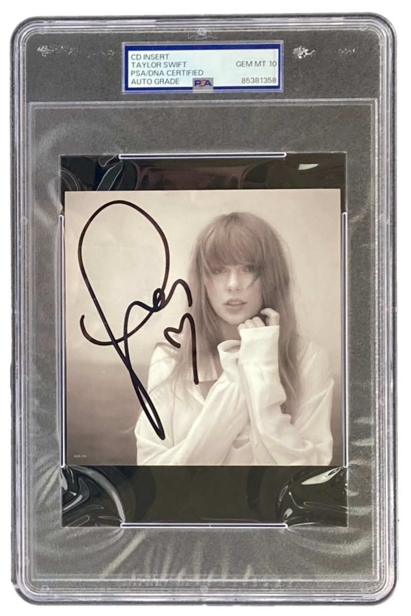 Taylor Swift Signed Tortured Poets Department CD Insert PSA Auto Gem MT 10 | Pristine Marketplace
