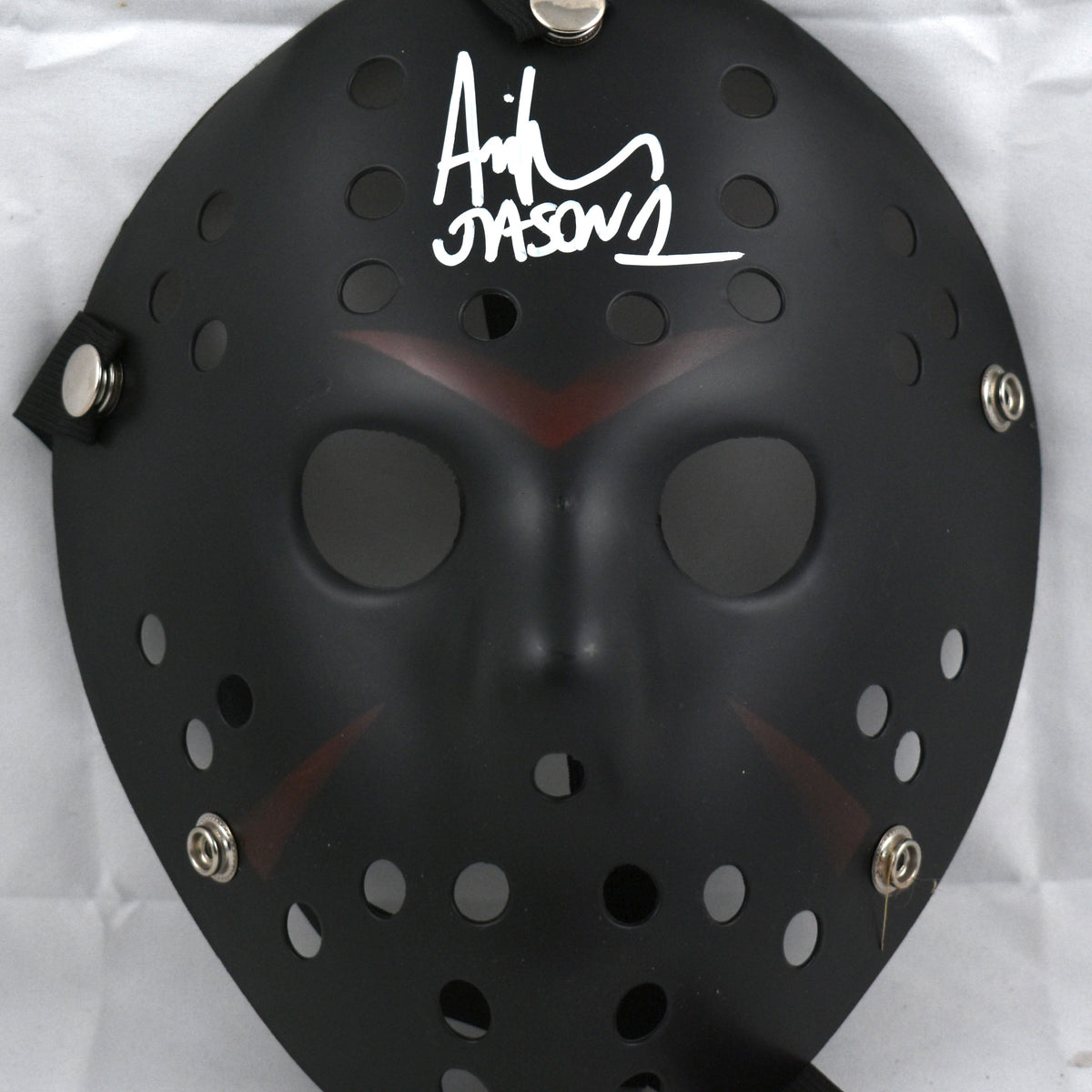 Ari Lehman Signed Friday The 13th Black Jason Mask w/Jason 1-Beckett W ...