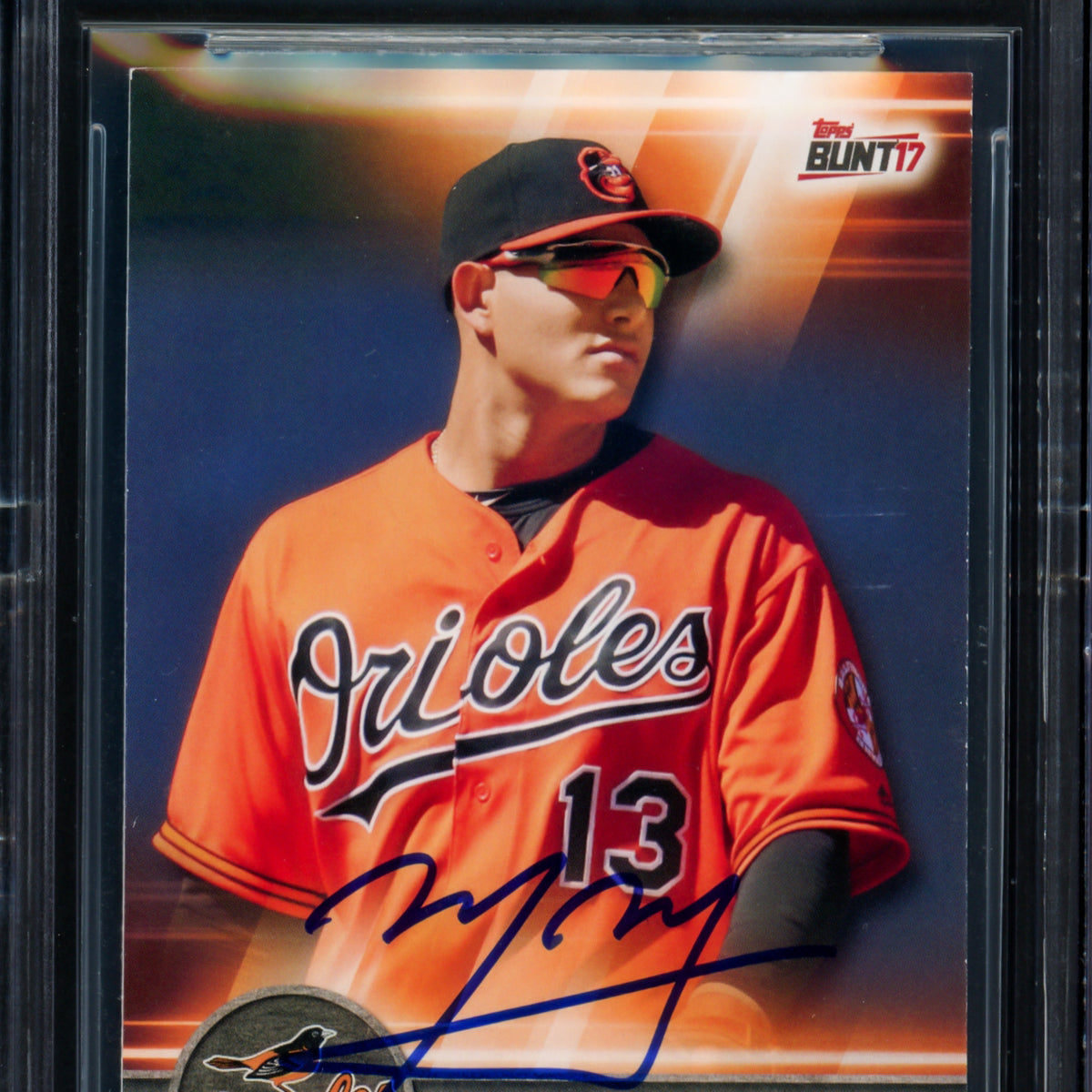 Manny Machado Autographed 2017 Topps Bunt Card #112 Baltimore Orioles ...