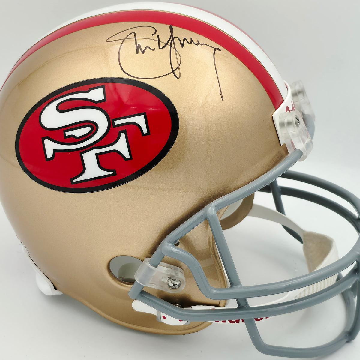 Steve Young Autographed San Francisco 49ers Gold Full Size Replica Hel ...