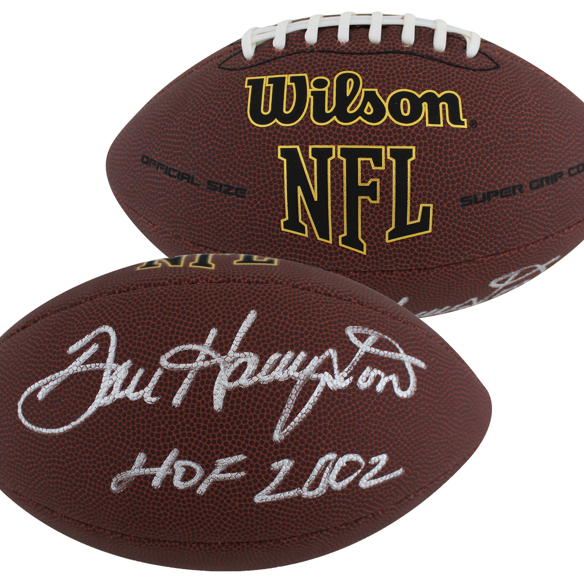 Bears Dan Hampton "HOF 02" Signed Wilson Super Grip Nfl Football BAS W ...