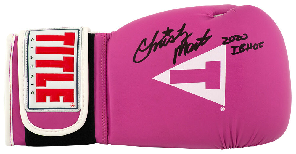 Christy Martin Signed Title Pink & White Boxing Glove w/2020 IB HOF ...