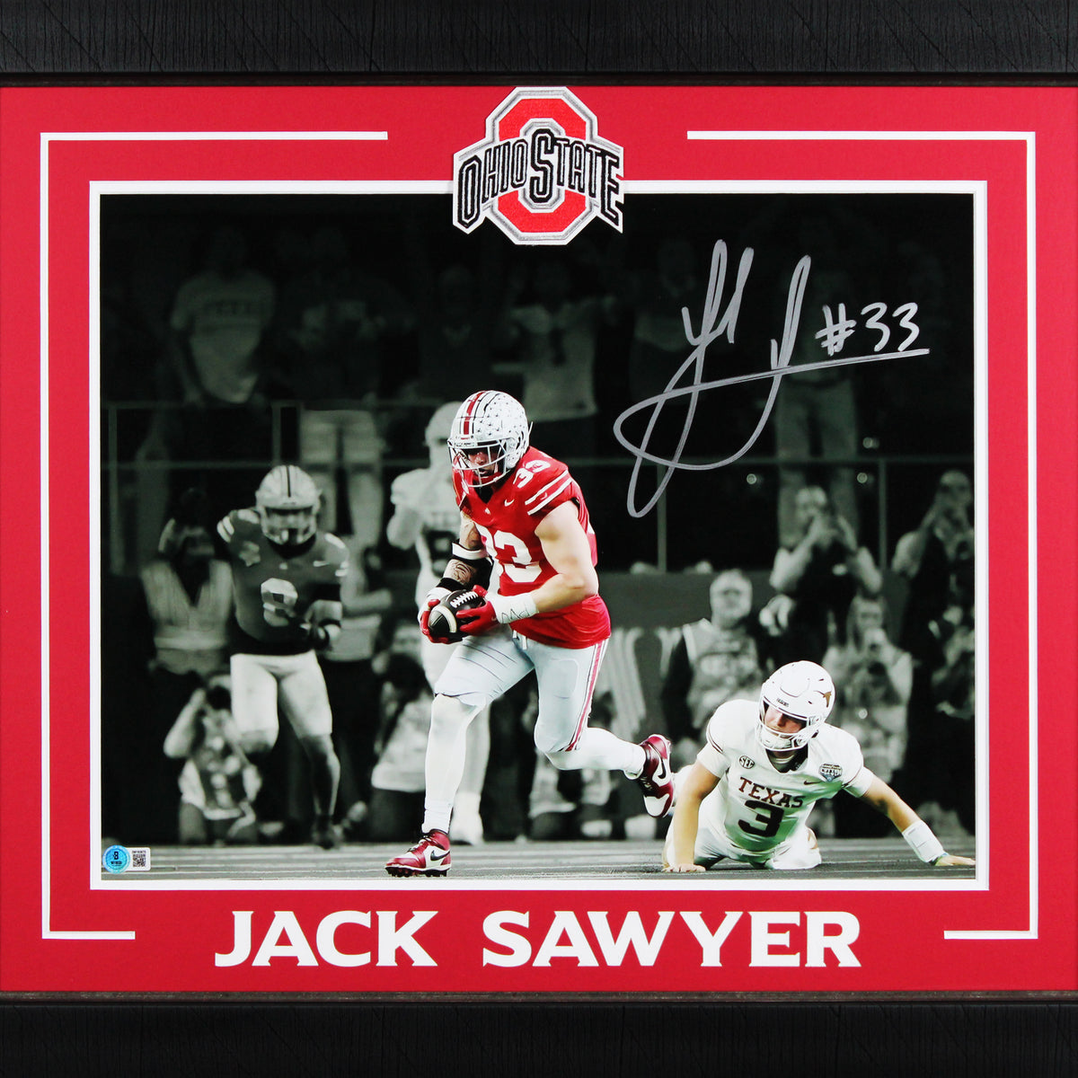 Ohio State Jack Sawyer Signed 16x20 Framed Horizontal Spotlight Photo ...