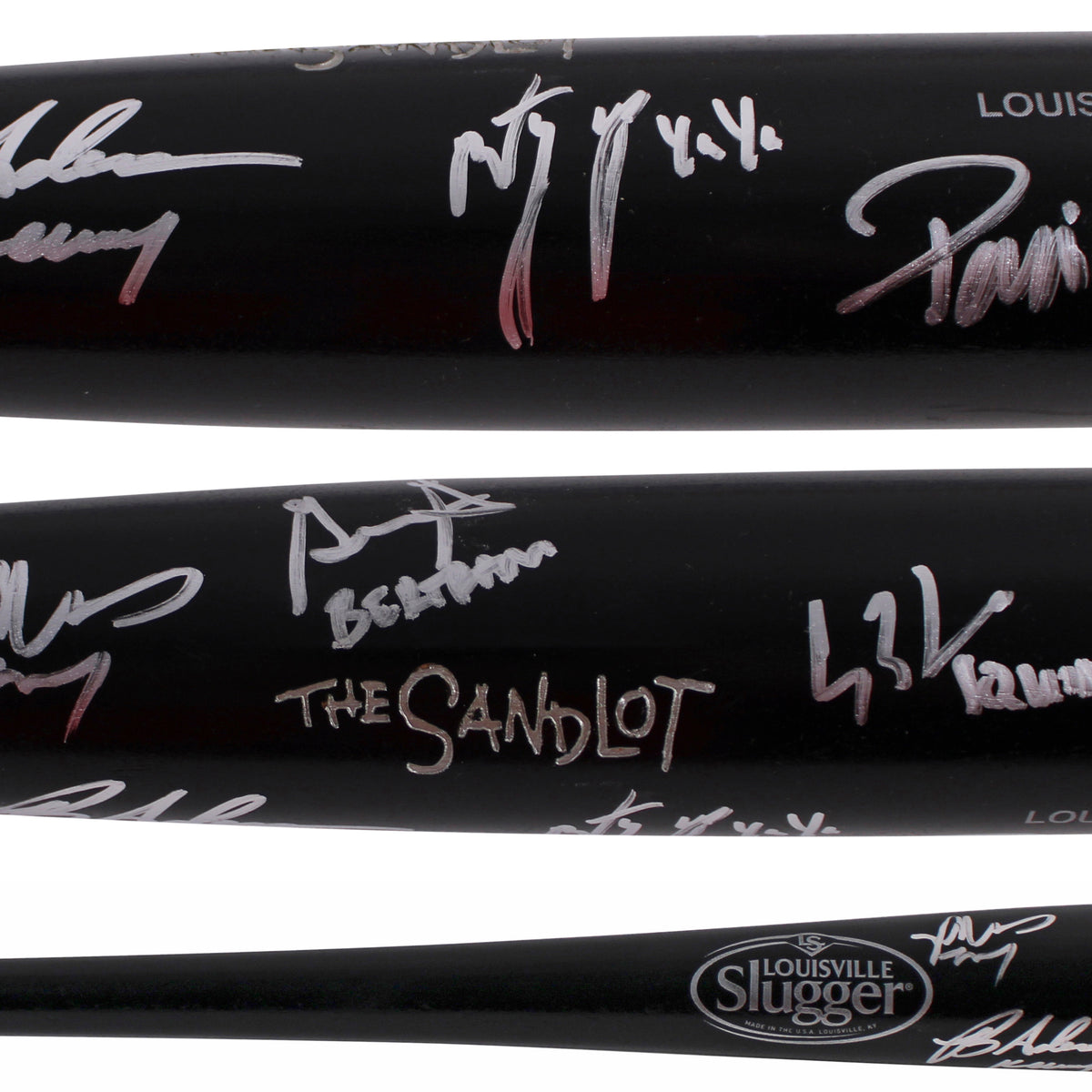 The Sandlot (7) Leopardi, Renna +5 Signed Bat w/ Character Names BAS ...