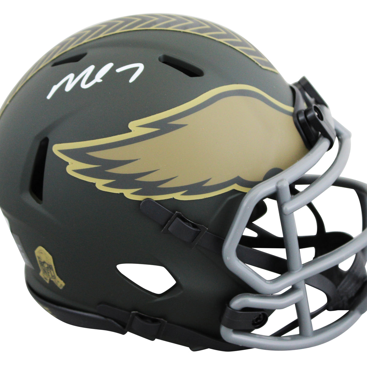 Eagles Michael Vick Signed Salute to Service IV Speed Mini Helmet BAS ...