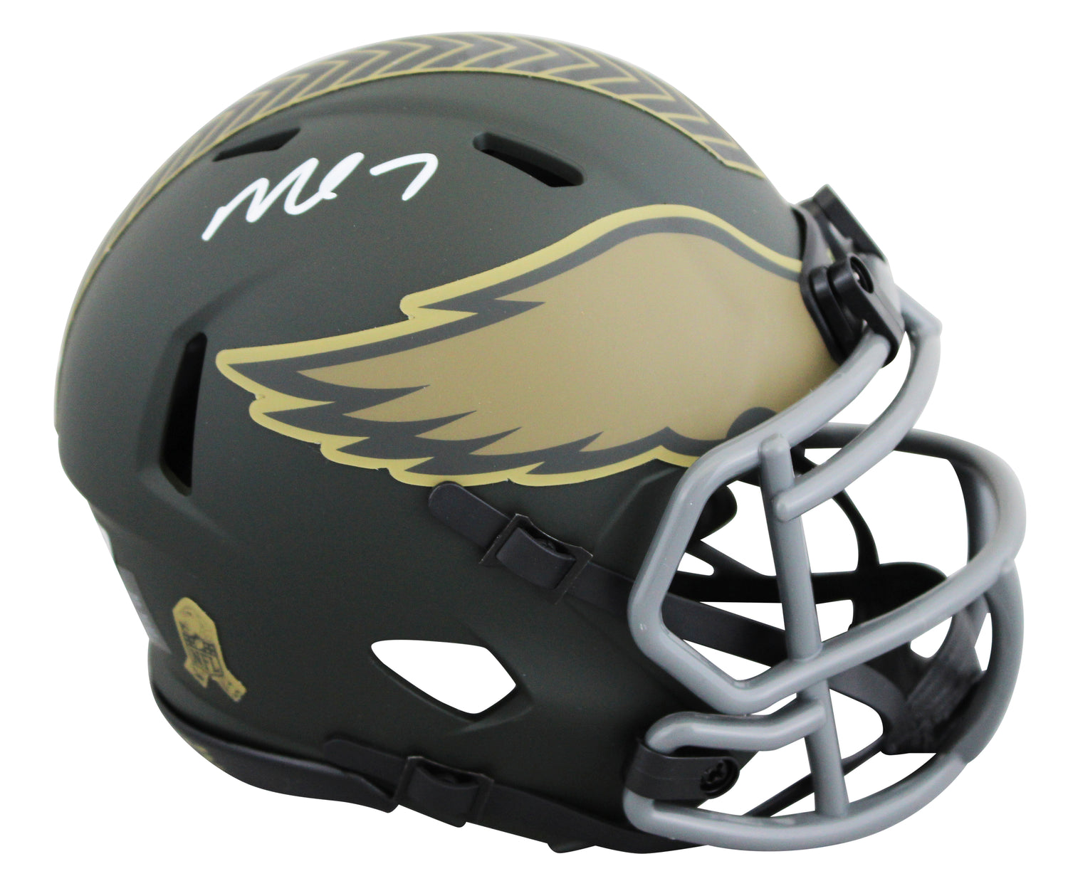 Eagles Michael Vick Signed Salute to Service IV Speed Mini Helmet BAS ...